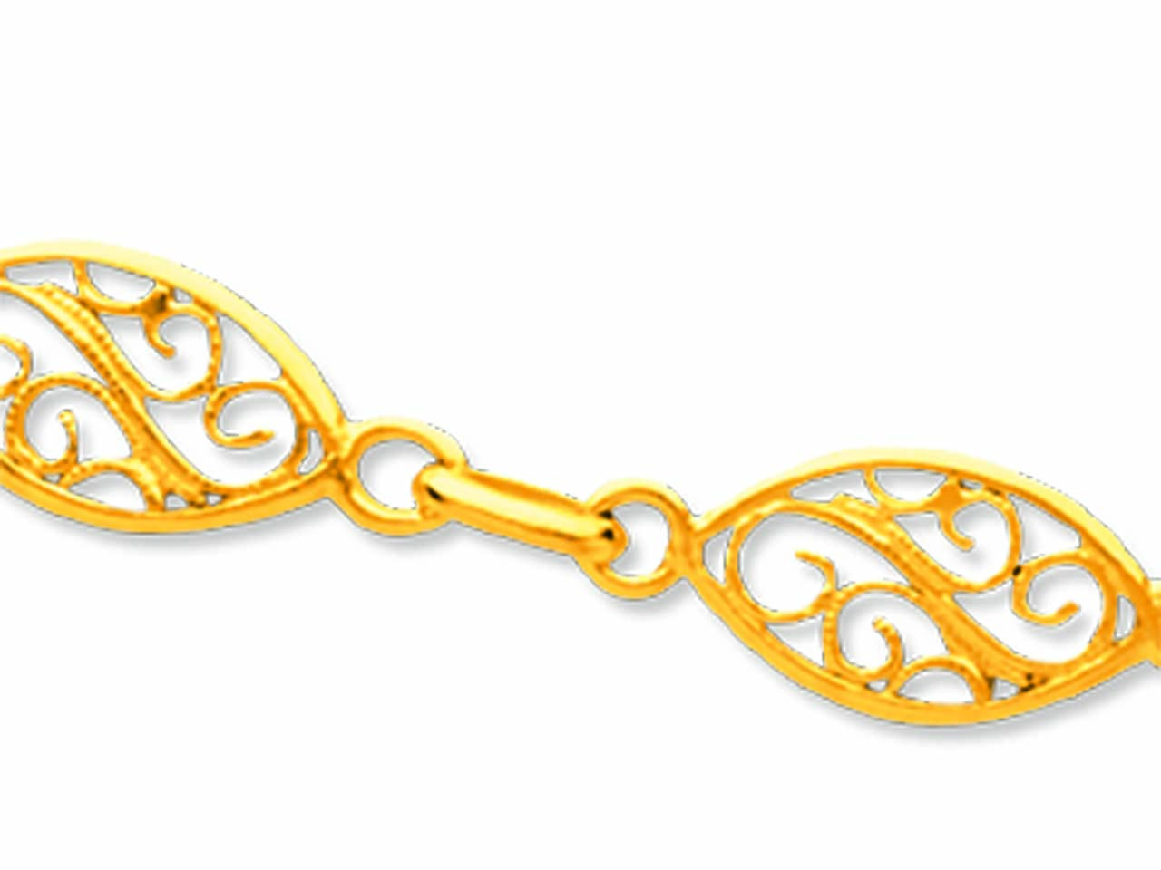 Collier maille Filigrane 6,8 mm, 50 cm, Or jaune 18k - cookson-clal.com