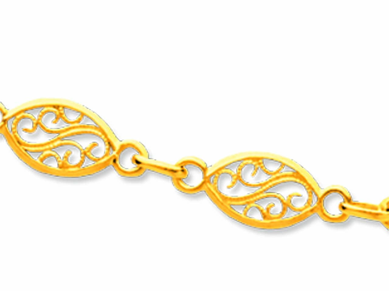 Collier maille Filigrane 5,2 mm, 50 cm, Or jaune 18k - cookson-clal.com